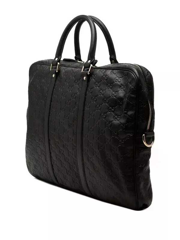 Gucci Embossed Leather Business Bag