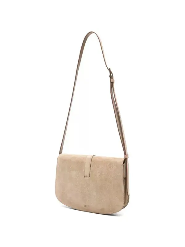 TOM FORD Kara T-bar Suede Crossbody Bag - Neutrals