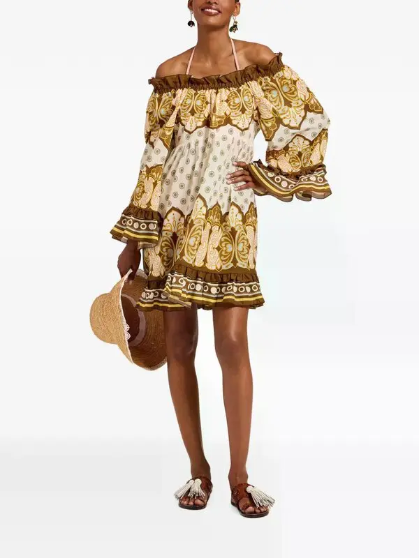 La DoubleJ Boho Placed Mini Dress