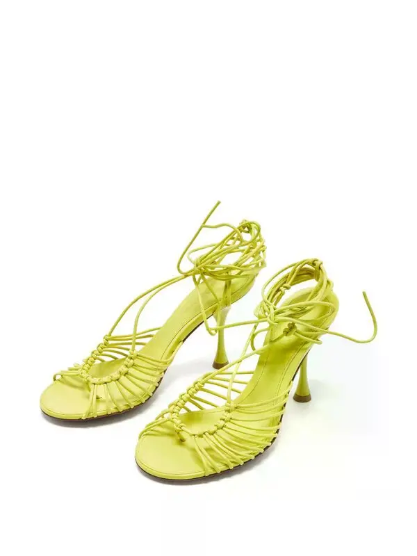 Bottega Veneta Lagoon Dot Ankle-strap Sandals - Green