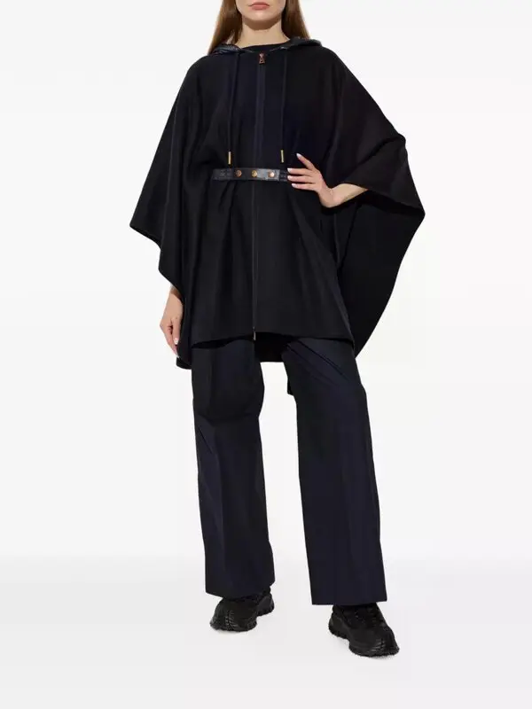 Moncler Hooded Belted Poncho