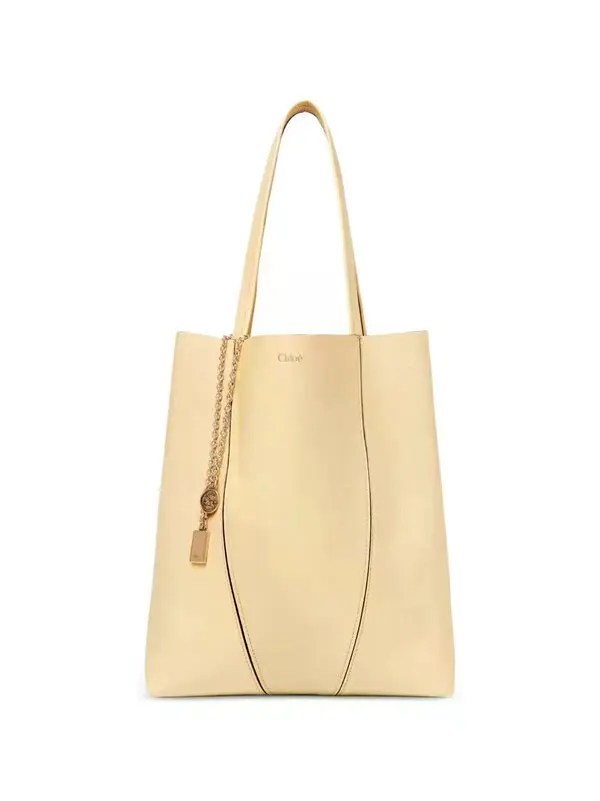 Chloé Spin Leather Tote Bag - Neutrals