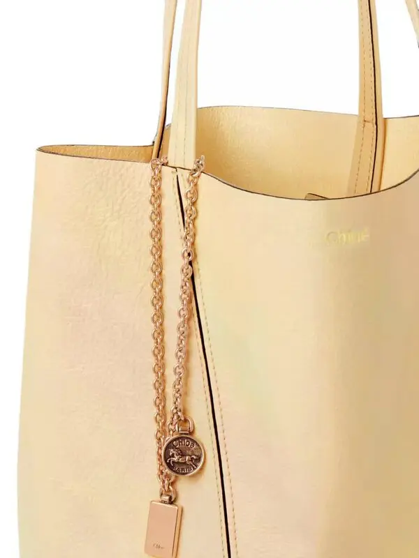 Chloé Spin Leather Tote Bag - Neutrals