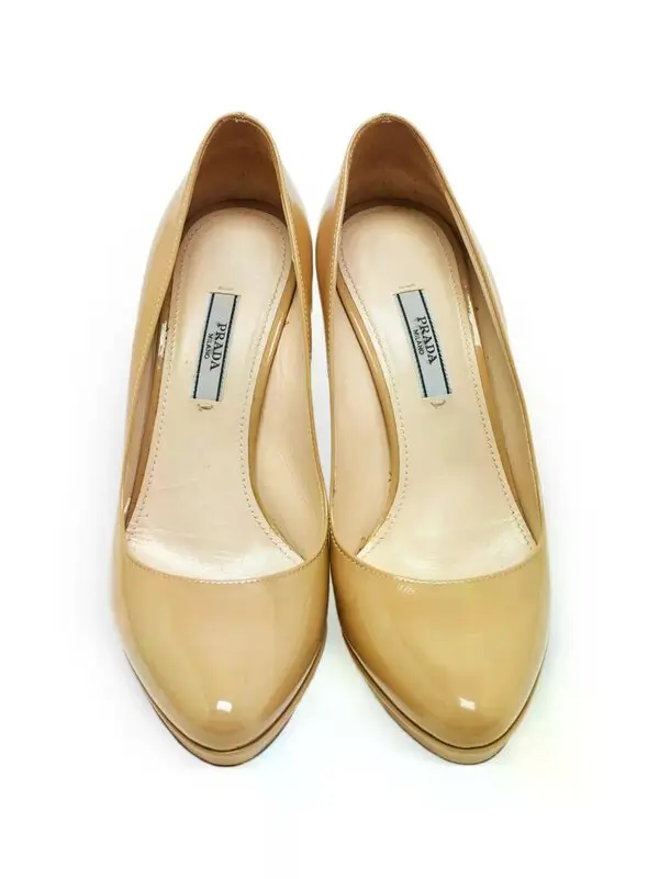 Prada Saffiano Leather Platform Stiletto Pumps