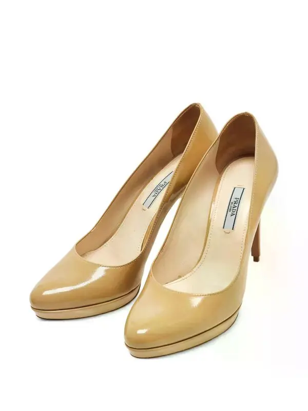 Prada Saffiano Leather Platform Stiletto Pumps