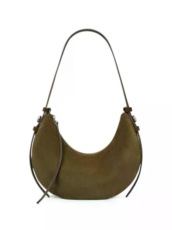 Tory Burch Romy Suede Half Moon Bag - Green