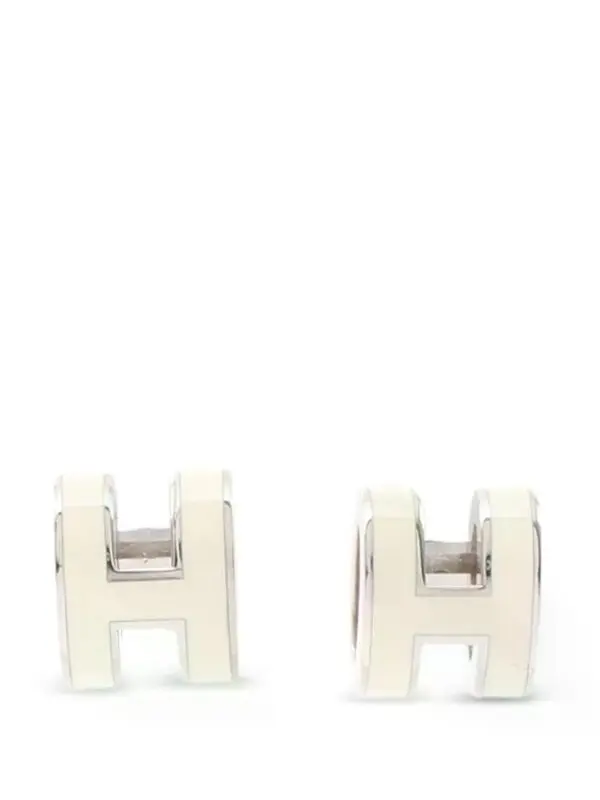 Hermès Mini Pop H Earrings - Silver