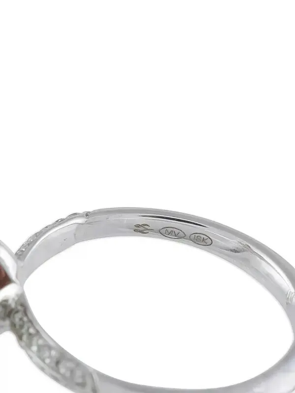 LB EXCLUSIVE Conch Pearl And Diamond 18k White Gold Ring