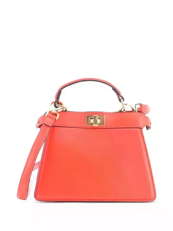 Fendi Peekaboo Iseeu Bag Leather Petite Crossbody Bag - Red