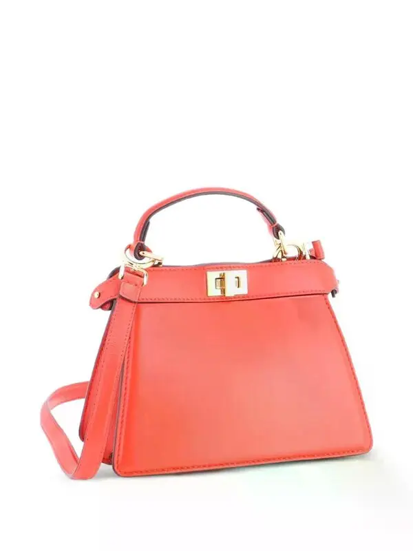 Fendi Peekaboo Iseeu Bag Leather Petite Crossbody Bag - Red