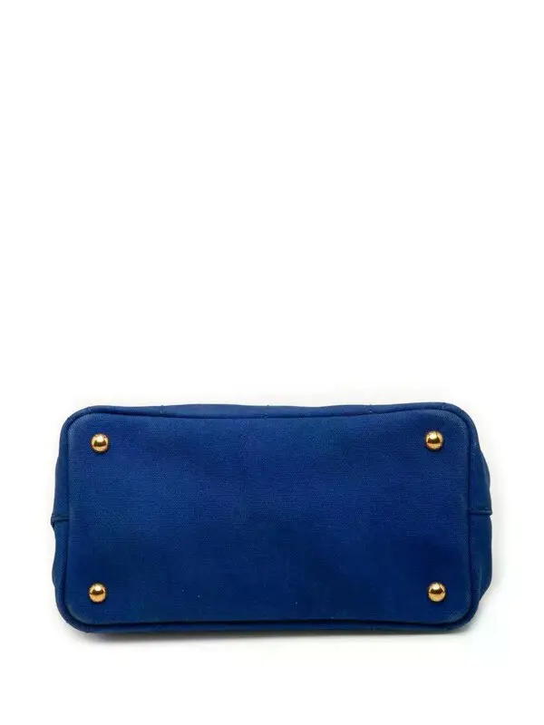 Prada Small Canvas Satchel - Blue