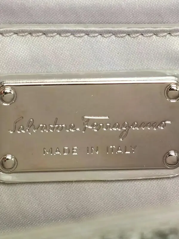 FERRAGAMO Vara Bow Glitter Top Handle Bag