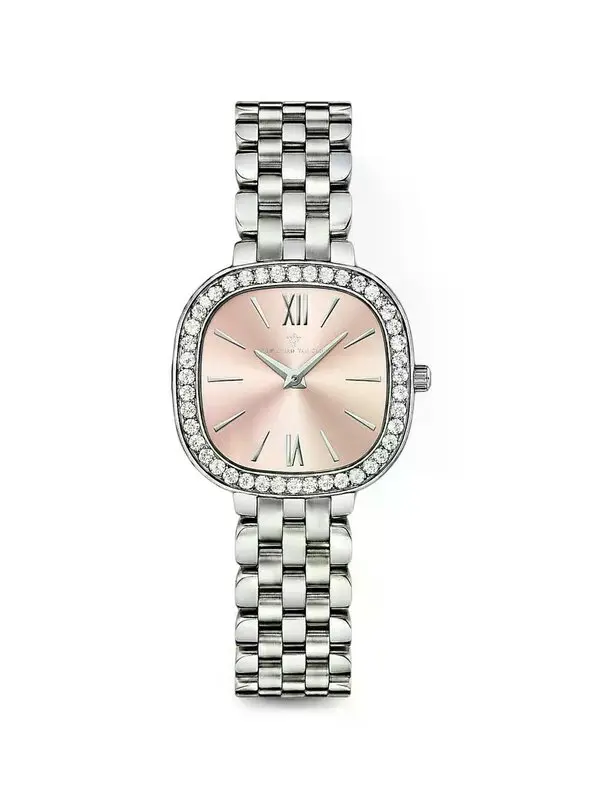 CHRISTIAN VAN SANT Rivoli 24mm Watch With Rose Gold-tone Dial And Stainless Steel Link Bracelet - Pink
