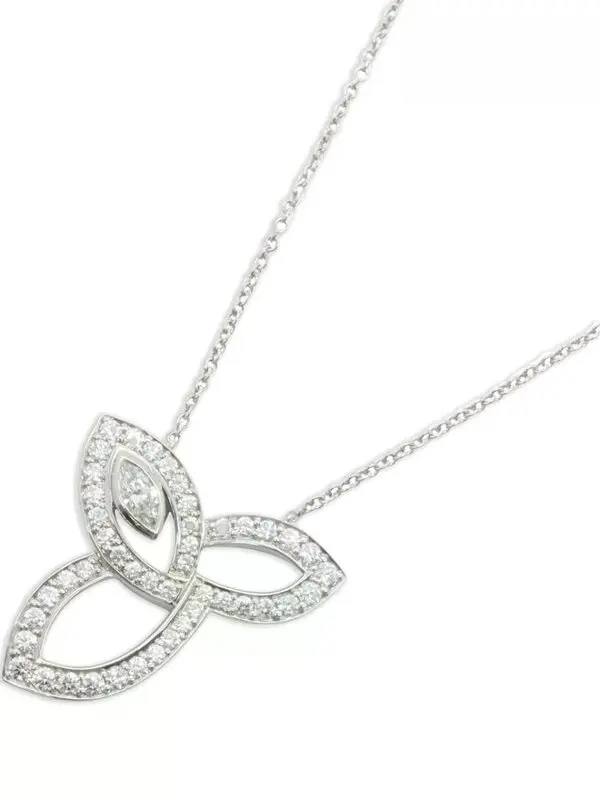 Harry Winston Platinum Diamond Lily Cluster Necklace
