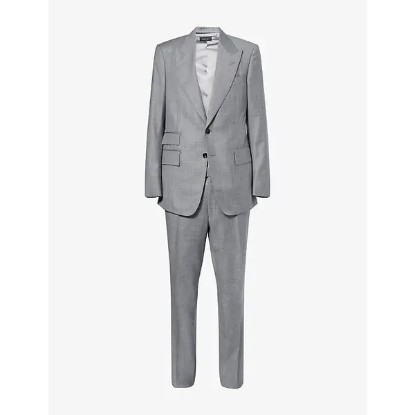 TOM FORD Shelton Single-breasted Wool Suit - Light Grey
