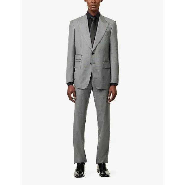 TOM FORD Shelton Single-breasted Wool Suit - Light Grey