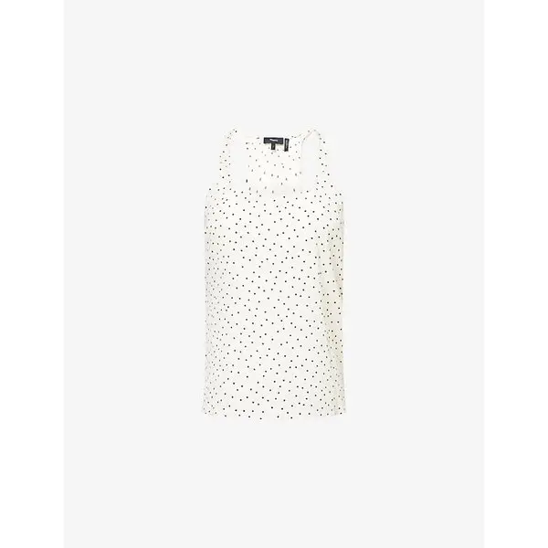 Theory Polka Dot Belted Woven Top