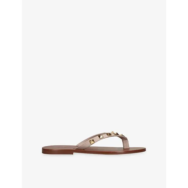 Valentino Garavani Rockstud Leather Sandals - Blush