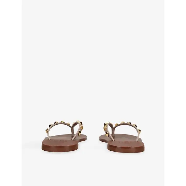 Valentino Garavani Rockstud Leather Sandals - Blush