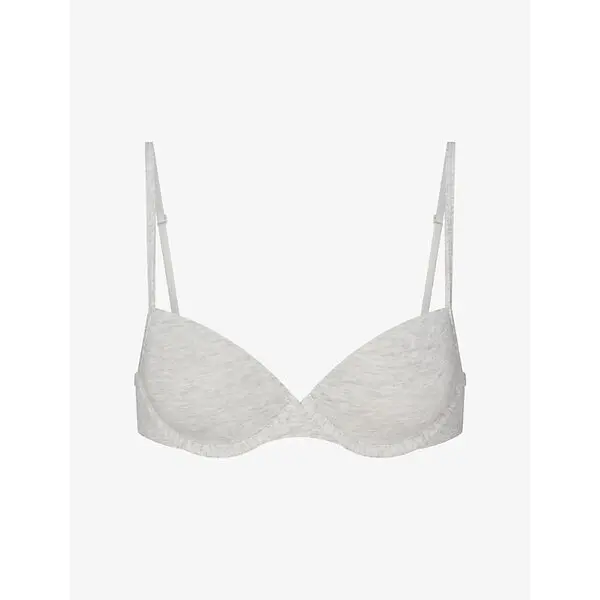 SKIMS Everyday Cotton T-shirt Bra - Light Heather Grey