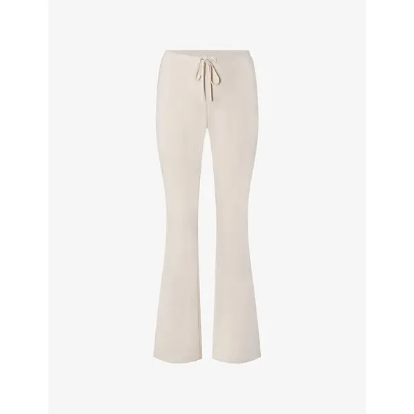 SKIMS Drapey French Terry Cotton-jersey Flared Trousers
