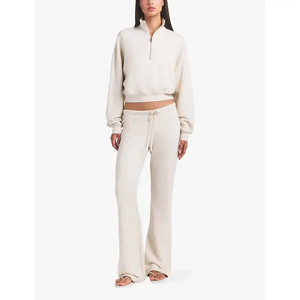 SKIMS Drapey French Terry Cotton-jersey Flared Trousers