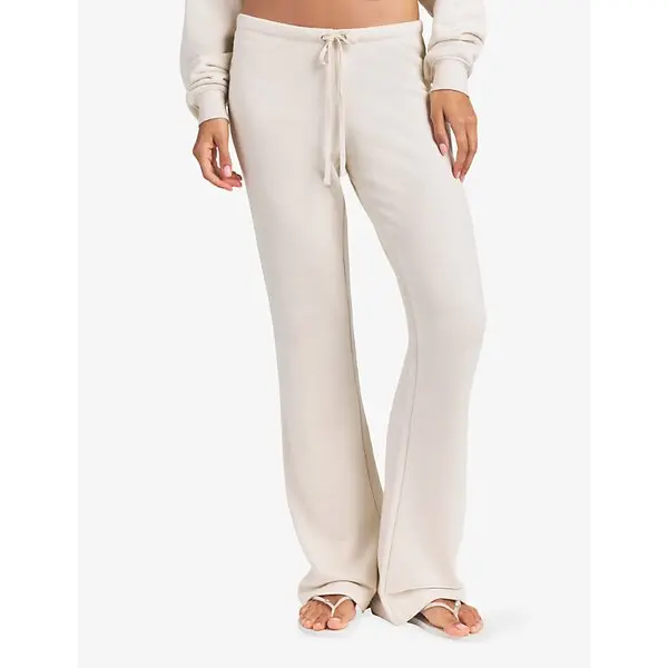 SKIMS Drapey French Terry Cotton-jersey Flared Trousers
