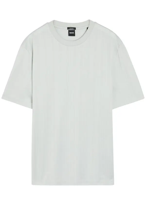 BOSS Textured-knit Cotton T-shirt