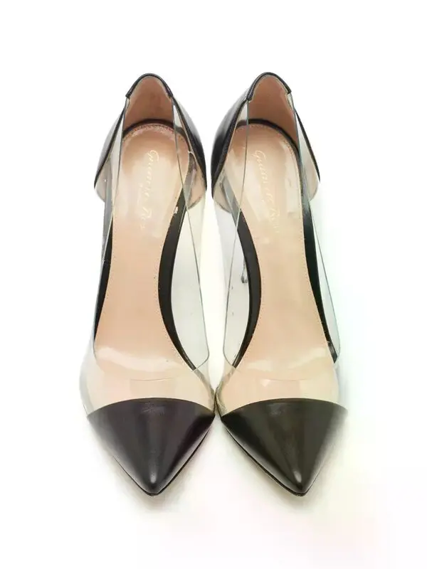 GIANVITO ROSSI Plexi Pointed-toe Pumps - Black