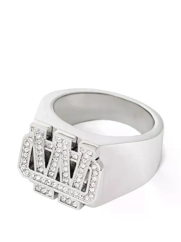 Off-White Bling Strass Arrow Signet Ring