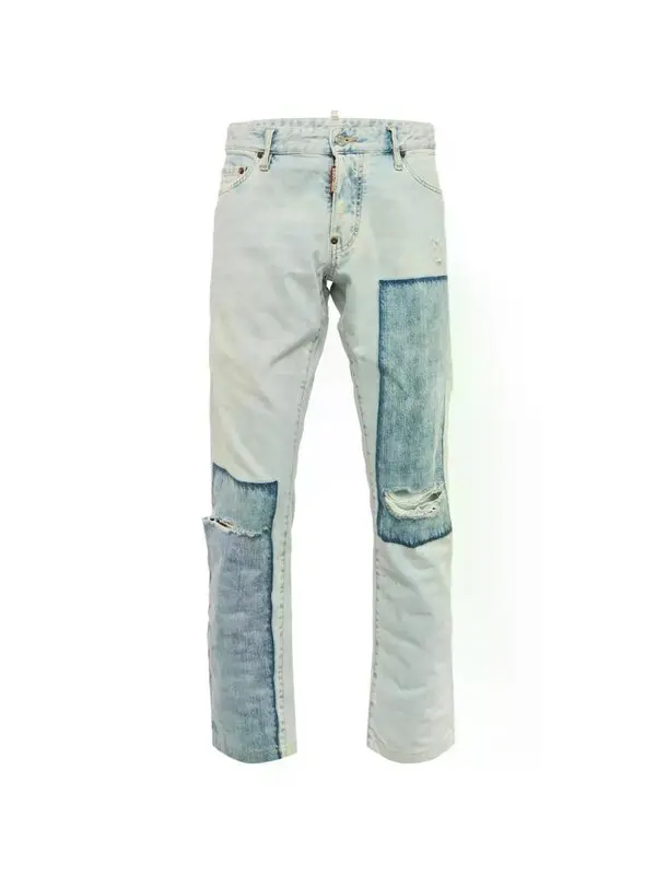 Dsquared2 Patch Detail Distressed Jeans