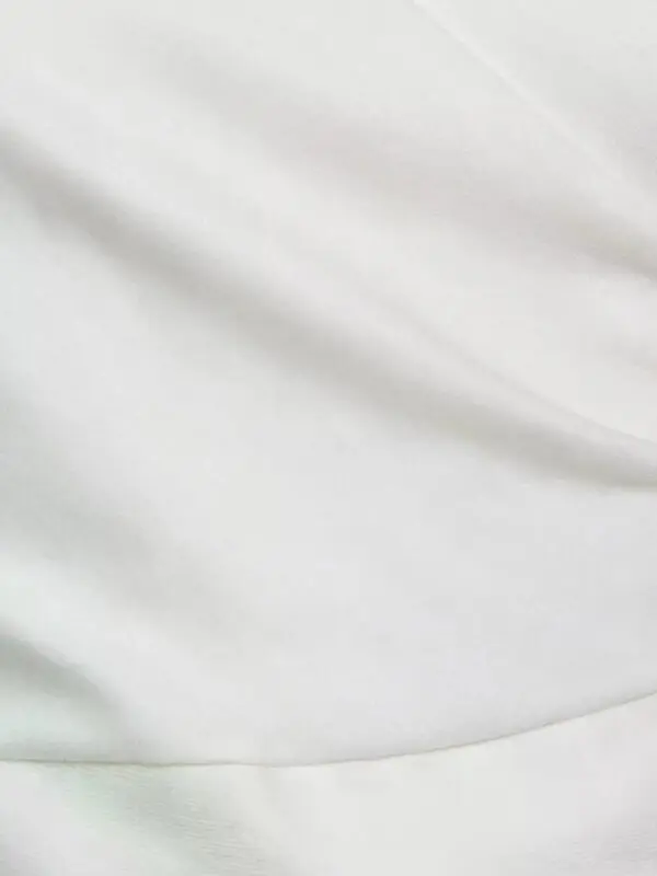 Brunello Cucinelli Cream Silk Panel One-shoulder Tunic Top
