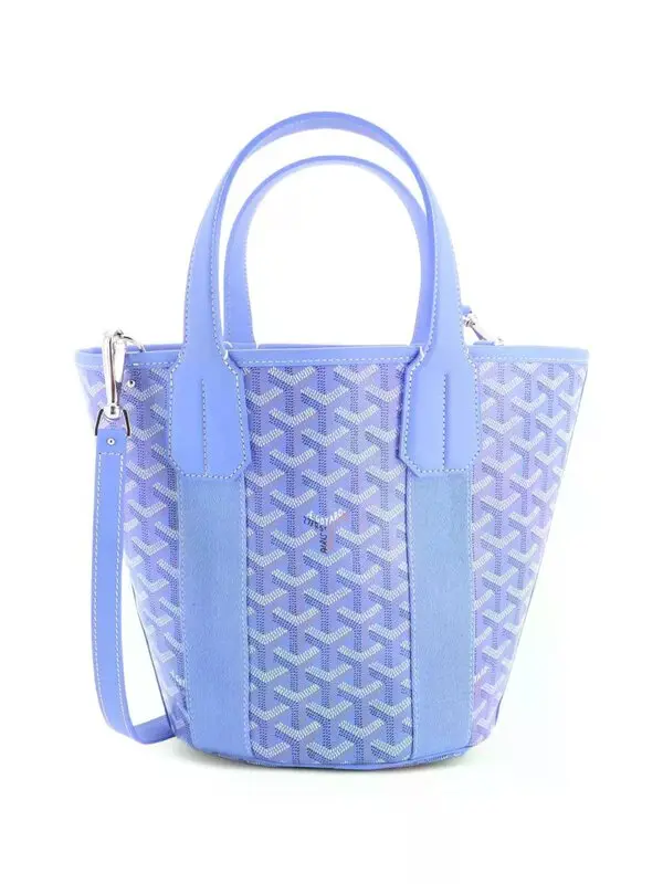 Goyard Belharra Pm Tote Bag In Coated Canvas - Blue