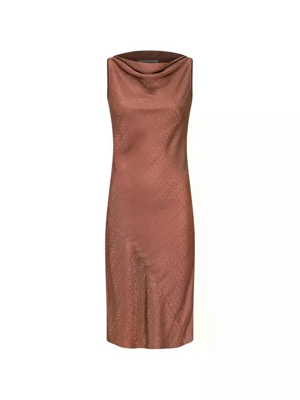 MAISON MARGIELA Jacquard Lettering Midi Dress - Brown