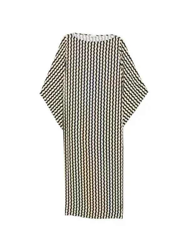 BY MALENE BIRGER Vasinka Wavy-print Maxi Dress - Black