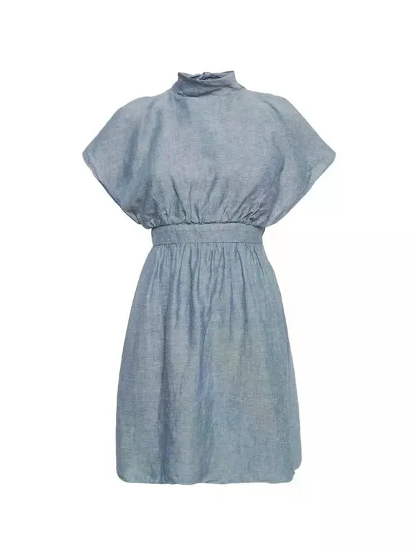 Missoni Chambray Midi Dress With Ruffle Detail - Blue