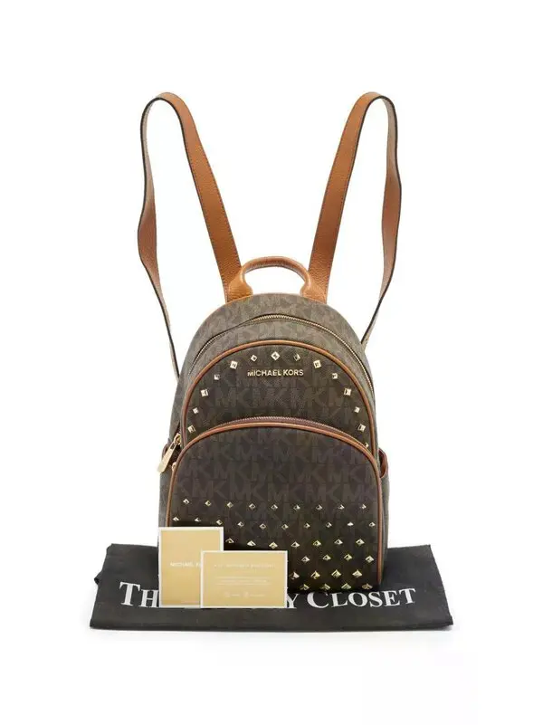 Michael Kors Abbey Studded Monogram Backpack