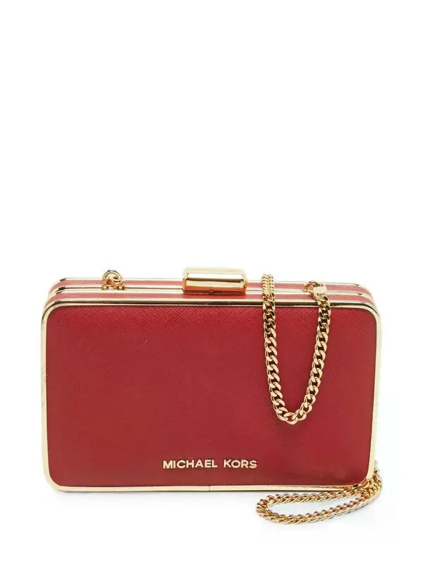 Michael Kors Saffiano Leather Minaudiere Clutch Bag