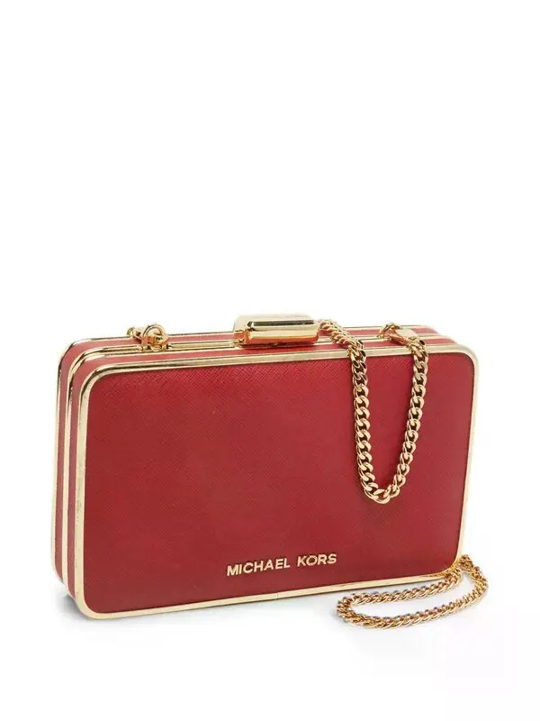Michael Kors Saffiano Leather Minaudiere Clutch Bag