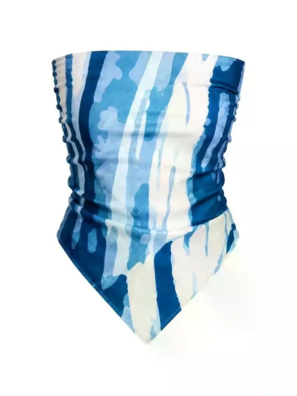 DIARRABLU Abstract Print Handkerchief Hem Top