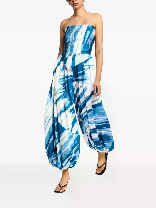 DIARRABLU Abstract Print Handkerchief Hem Top