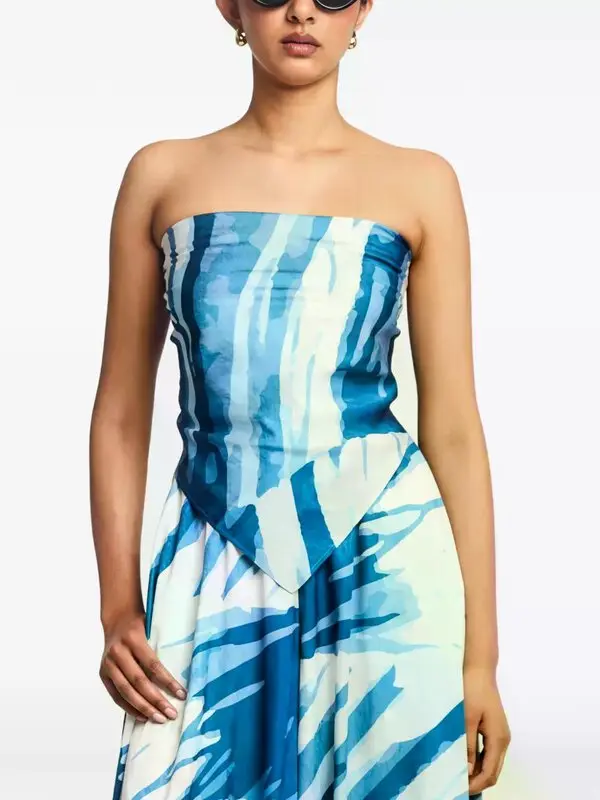 DIARRABLU Abstract Print Handkerchief Hem Top