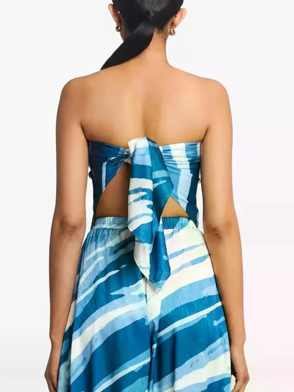 DIARRABLU Abstract Print Handkerchief Hem Top