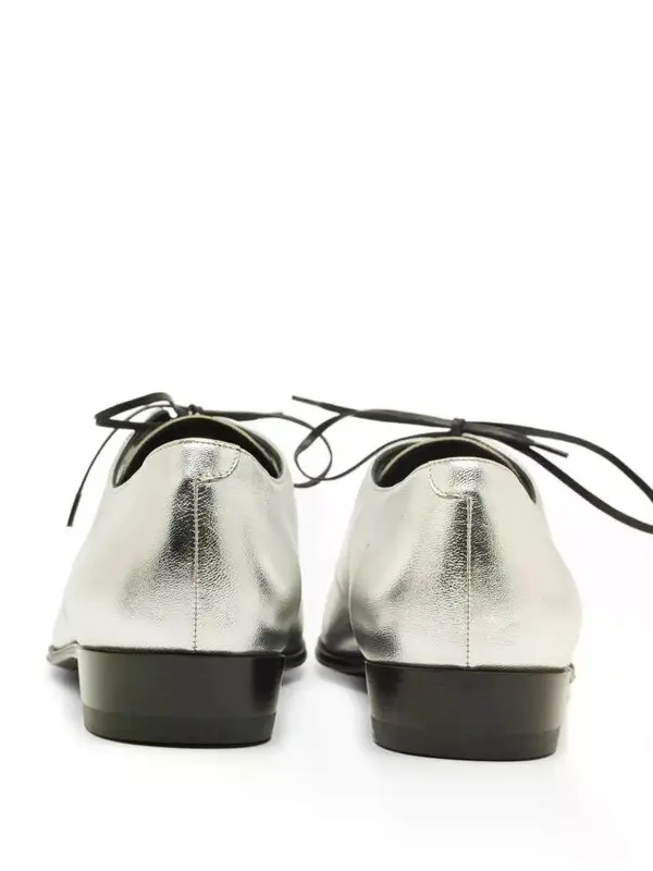 Celine Tone Metallic Lace-up Oxford Shoes