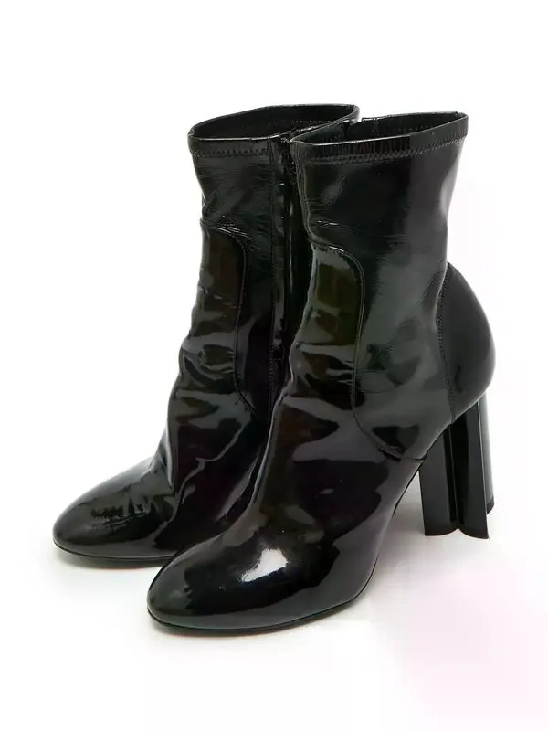Saint Laurent Silhouette Flower-cut Ankle Boots