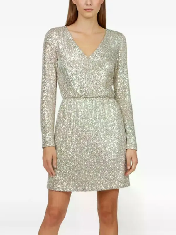 Ermanno Scervino Sequin-embellished Mini Dress - Silver