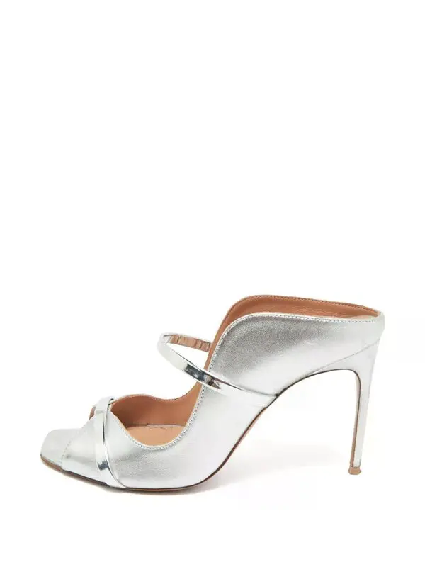 MALONE SOULIERS Maureen Sculptural Sandals In -tone Metallic Leather - Silver