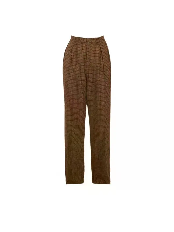Etro Houndstooth Pattern Trousers - Brown