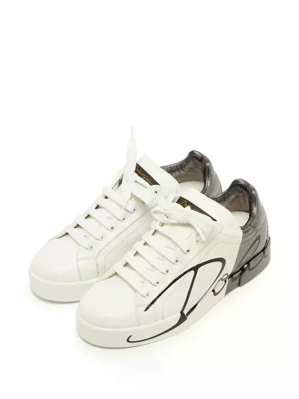 Dolce & Gabbana Calf Leather Lace-up Sneakers