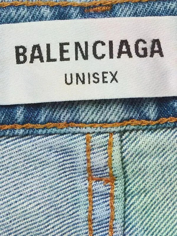 Balenciaga Distressed Light Wash Denim Jeans